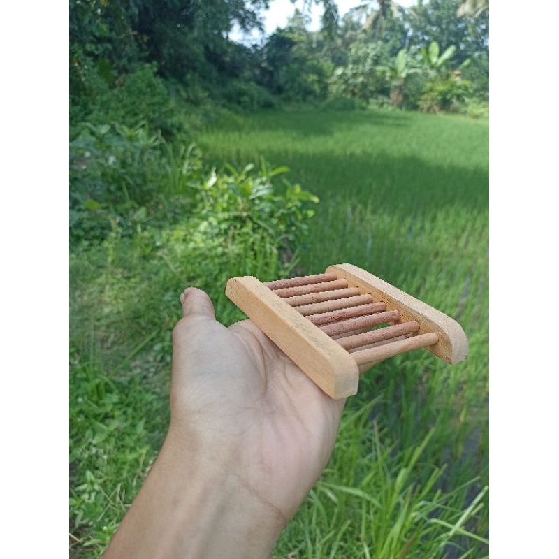 Jual kotak sabun/ wadah sabun/tatakan sabun batangan kayu mahoni Tempat ...