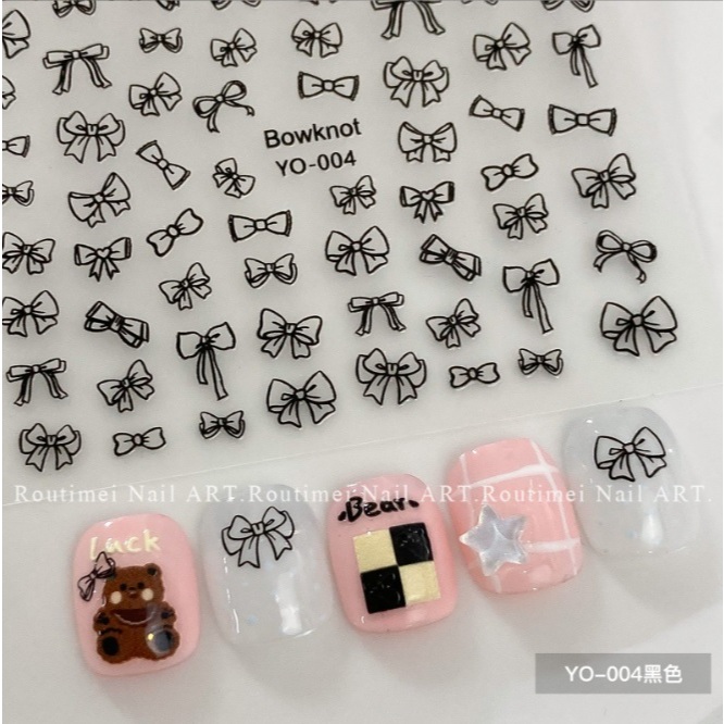 Jual STICKER PITA 2D NAIL ART HITAM PUTIH SILVER STIKER PITA | Shopee ...