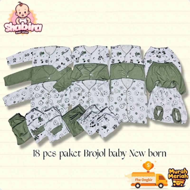 Jual Paket 18 Pcs Paket Hemat Brojol Baby Newborn Lucu Harga Murah L/p ...