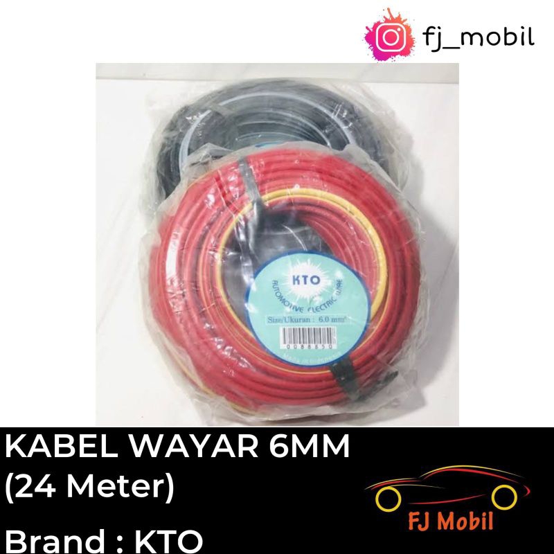 Jual KABEL LAMPU MOBIL WAYAR 6MM MERK KTO | Shopee Indonesia
