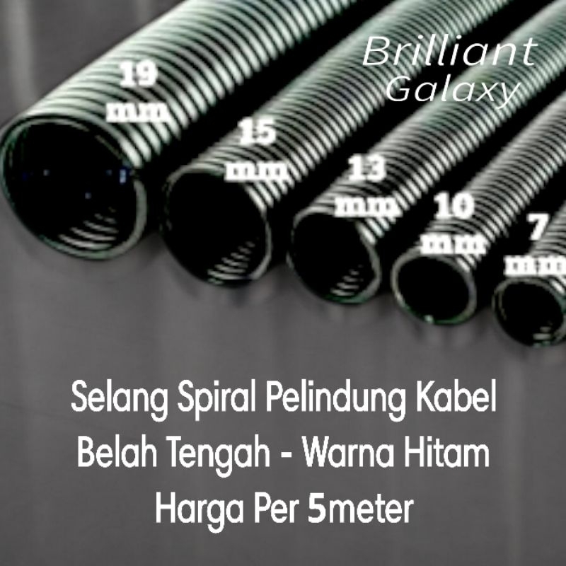 Jual Selang Spiral Pembungkus Kabel - 7mm / 10mm / 13mm / 15mm / 19mm ...