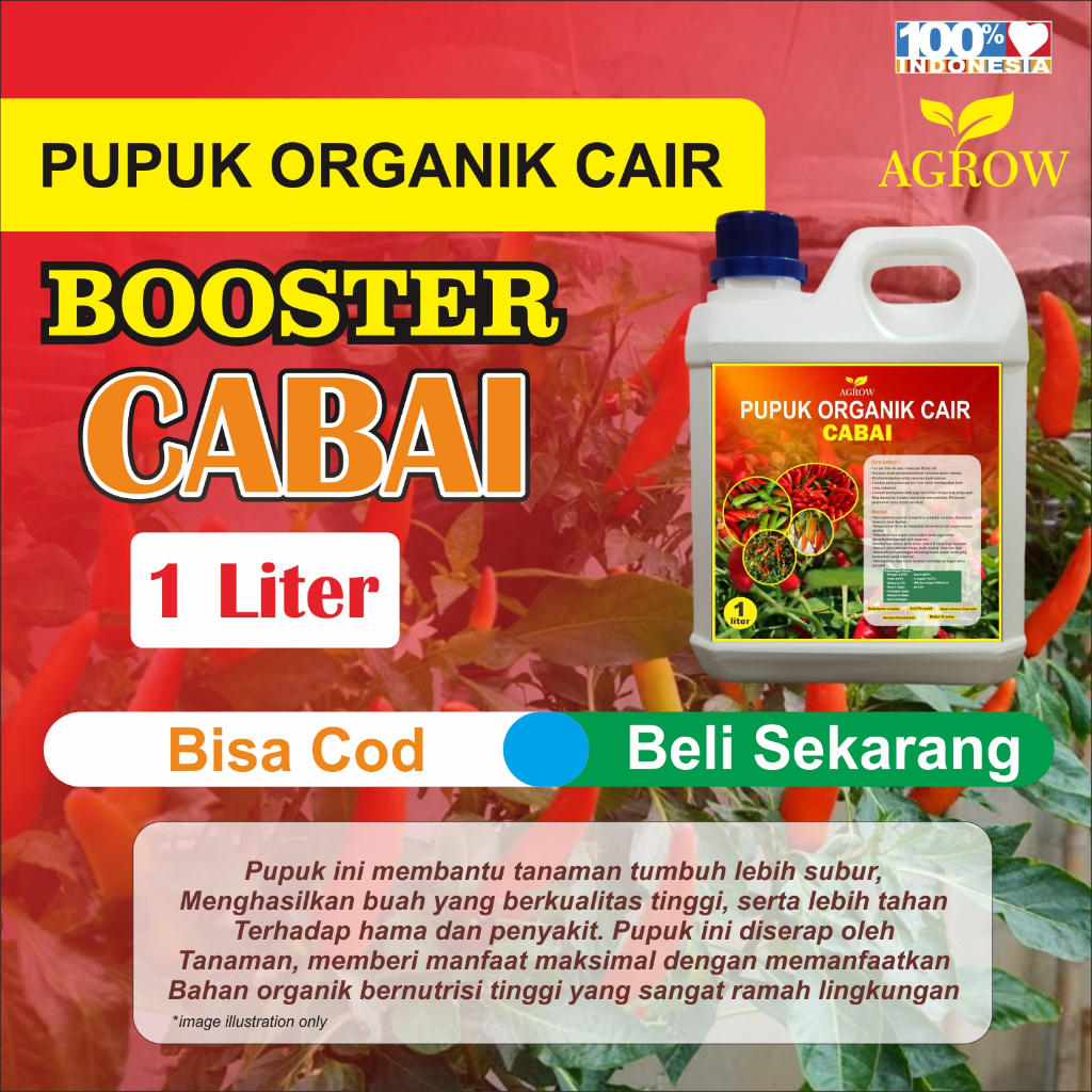 Jual pupuk organik cabai 1 liter, pupuk organik cair alami untuk tanaman cabai | Shopee Indonesia