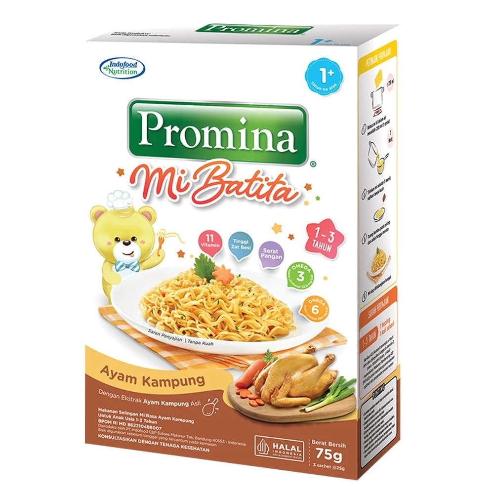 Jual Promina mi batita Mie goreng rasa ayam kampung 75 gram 1-3 thn mie ...