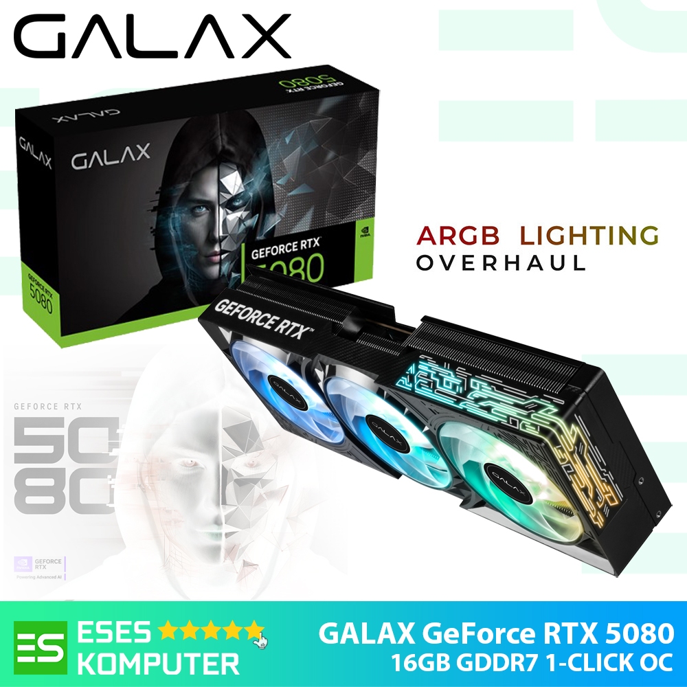 Jual VGA GALAX GeForce RTX 5080 1-Click OC 16GB GDDR7 | Shopee Indonesia
