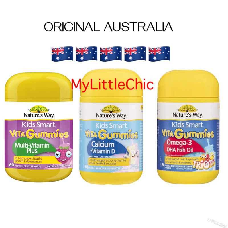 Jual Natures Way Kids Smart Vita Gummies Multivitamin Plus / Calcium D3 ...