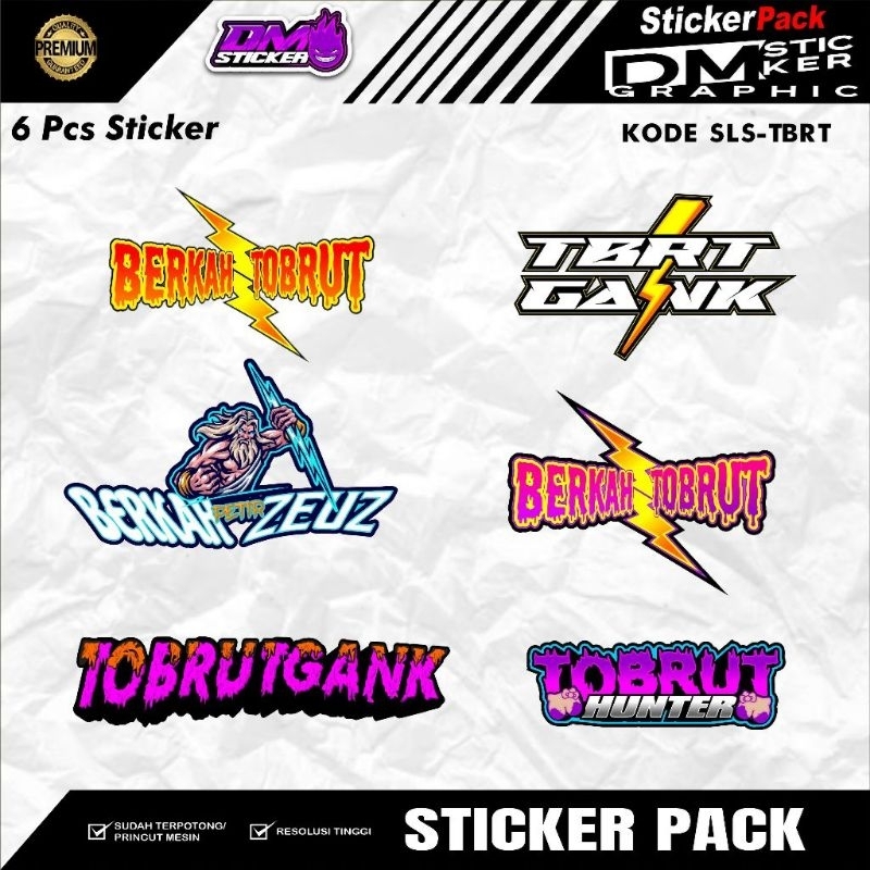 Jual STICKER KECIL 6PACK HARGA MURAH SUDAH POTONGAN MUDAH DIBPASANG ...