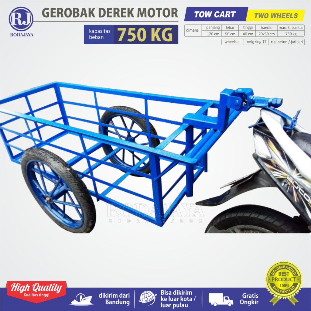 Jual TOW CART / CRANE BARROW / Gerobak tarik motor / Gerobak derek ...