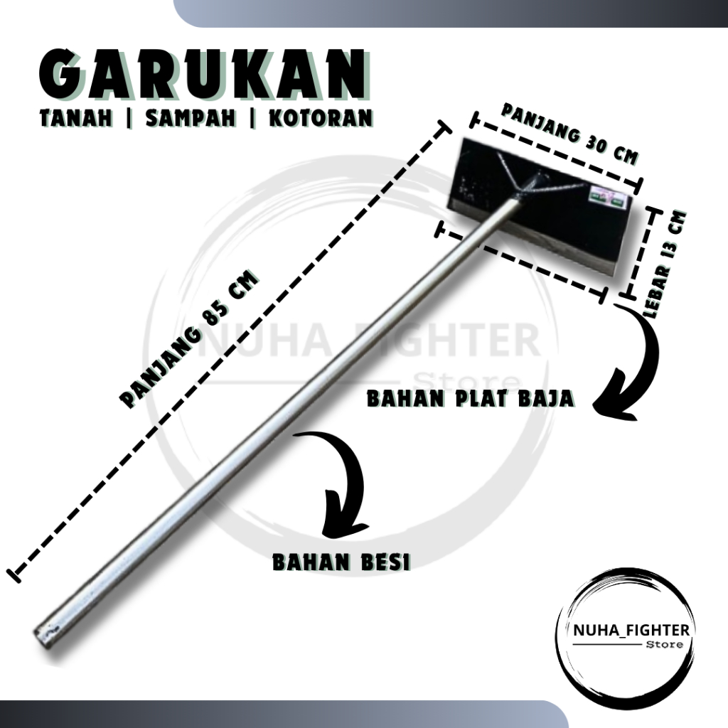 Jual Garukan tanah Garuk Gabah Kohe Bahan Full gagang besi Panjang 85 ...