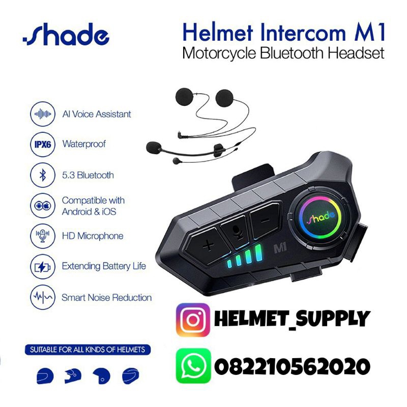 Jual Shade m1 intercom bloututh hanset | Shopee Indonesia