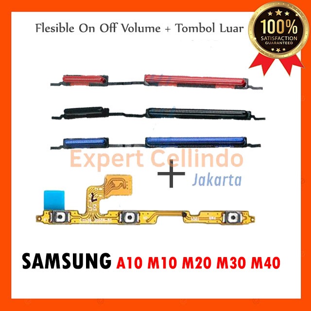 Jual 1 Set Flexible On Off Volume + Tombol Luar Samsung A10 M10 M20 M30 M40 Original | Shopee ...