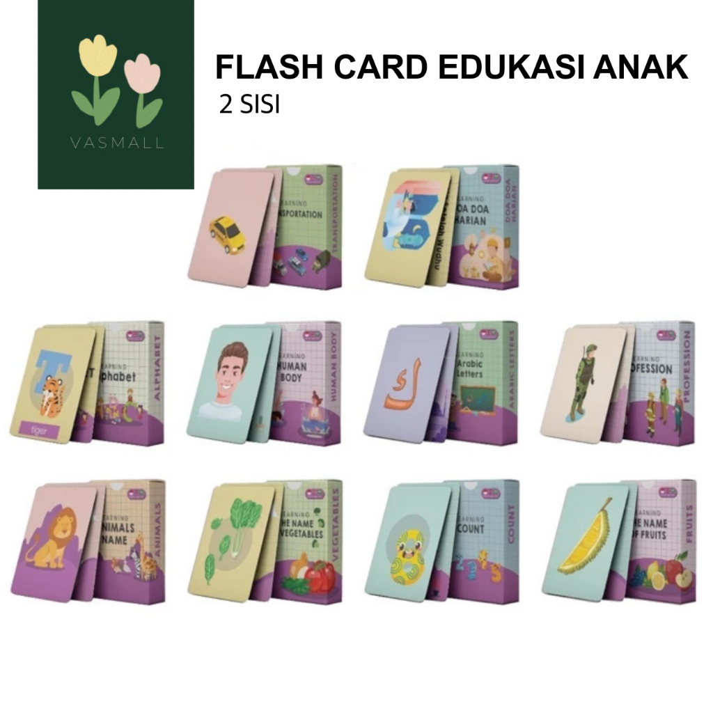 Jual VASMALL - MAINAN FLASH CARD | FLASHCARD BELAJAR EDUKASI ANAK ...