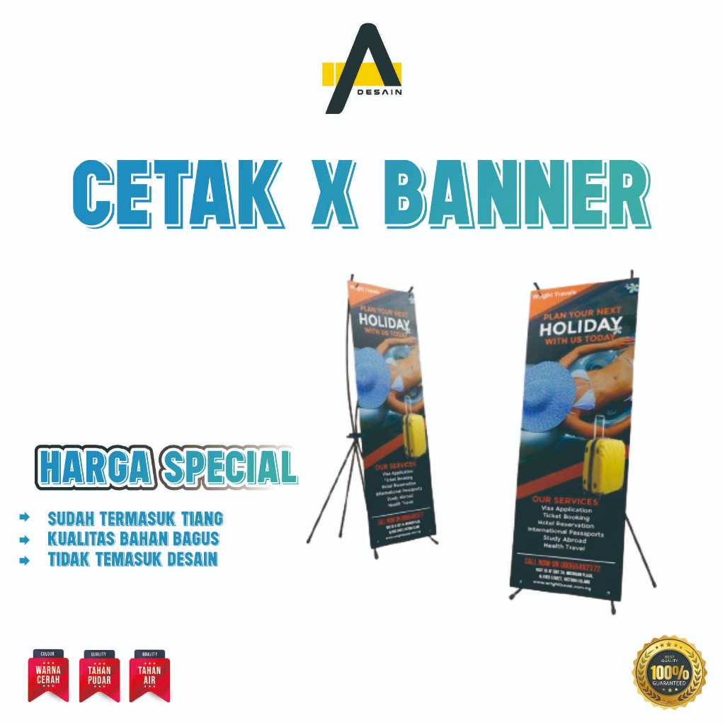 Jual X Banner 60 x 160 cm MURAH alat besi tebal | X Banner Custom | X ...