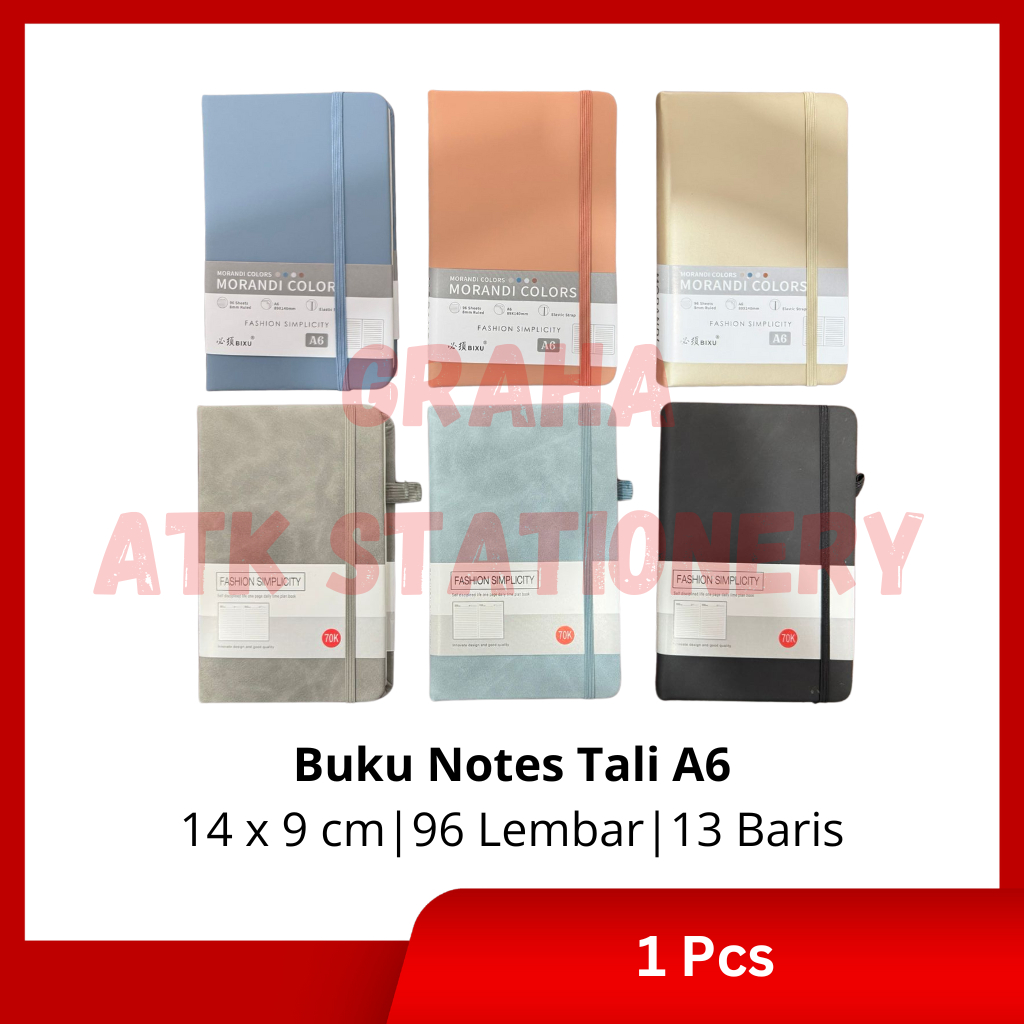 Jual [1 Pcs] Buku Notes Tali A6 96 Lembar Aesthetic / Notepad ...