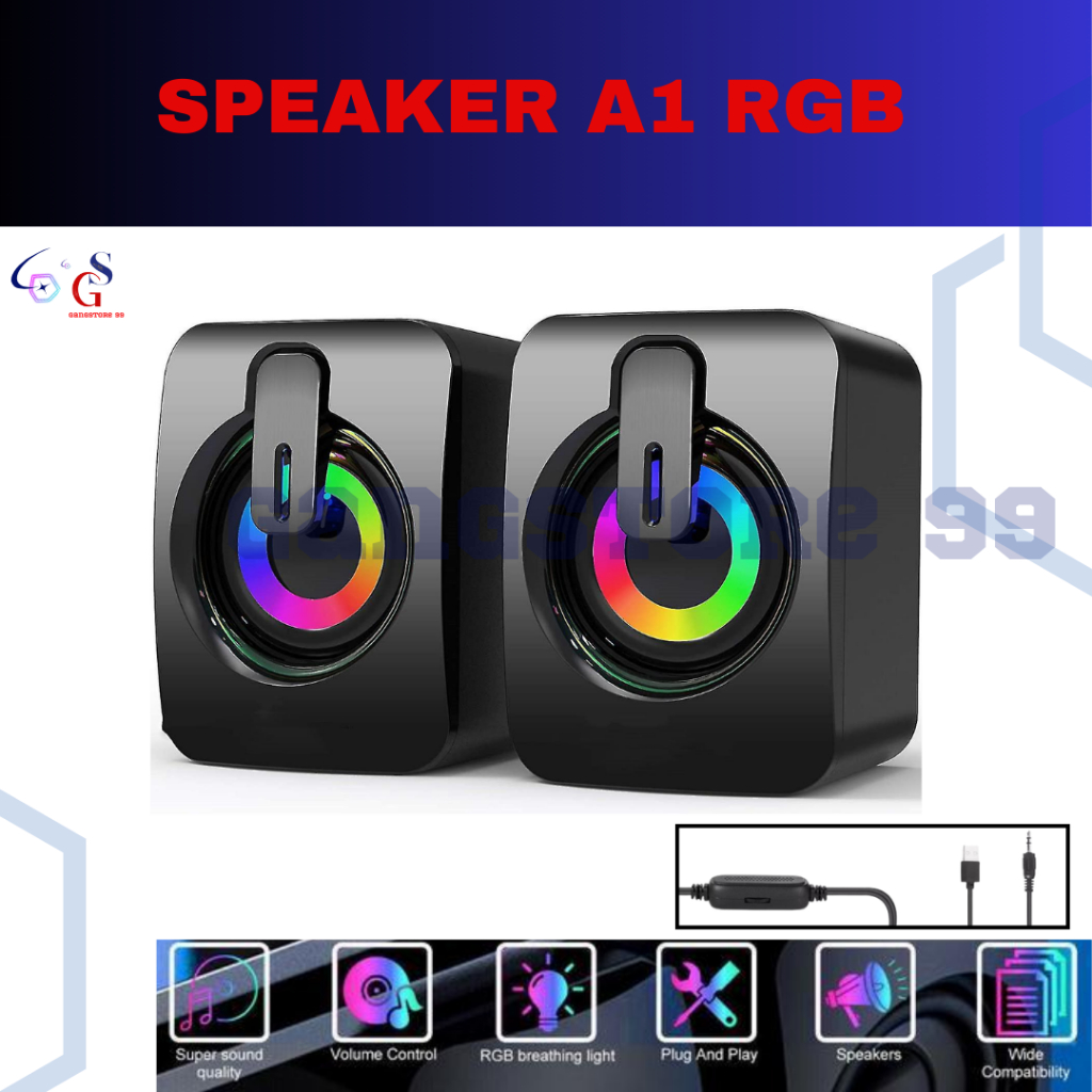 Jual A1 SPEAKER RGB / Speaker USB Mini For PC, Laptop, HP / Spiker PC ...