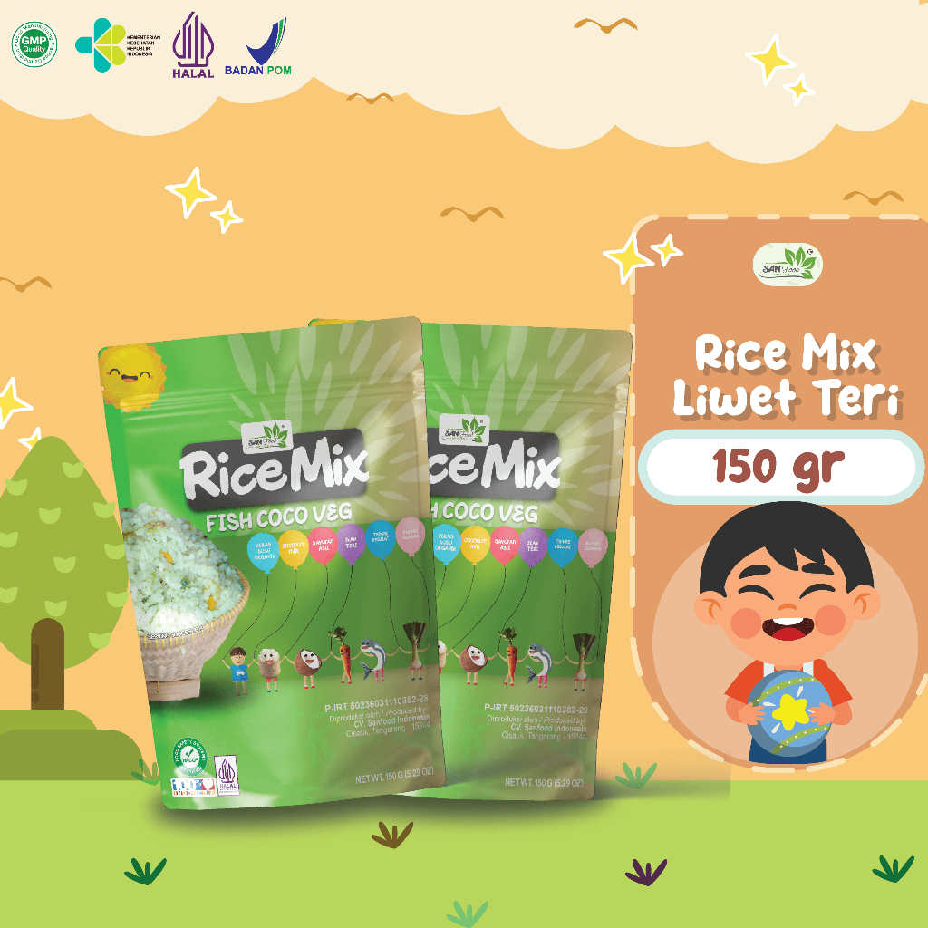 Jual SANFOOD BRILIAN Sanfood Rice Mix Fish Coco Veg 150 gr Nasi Instan ...