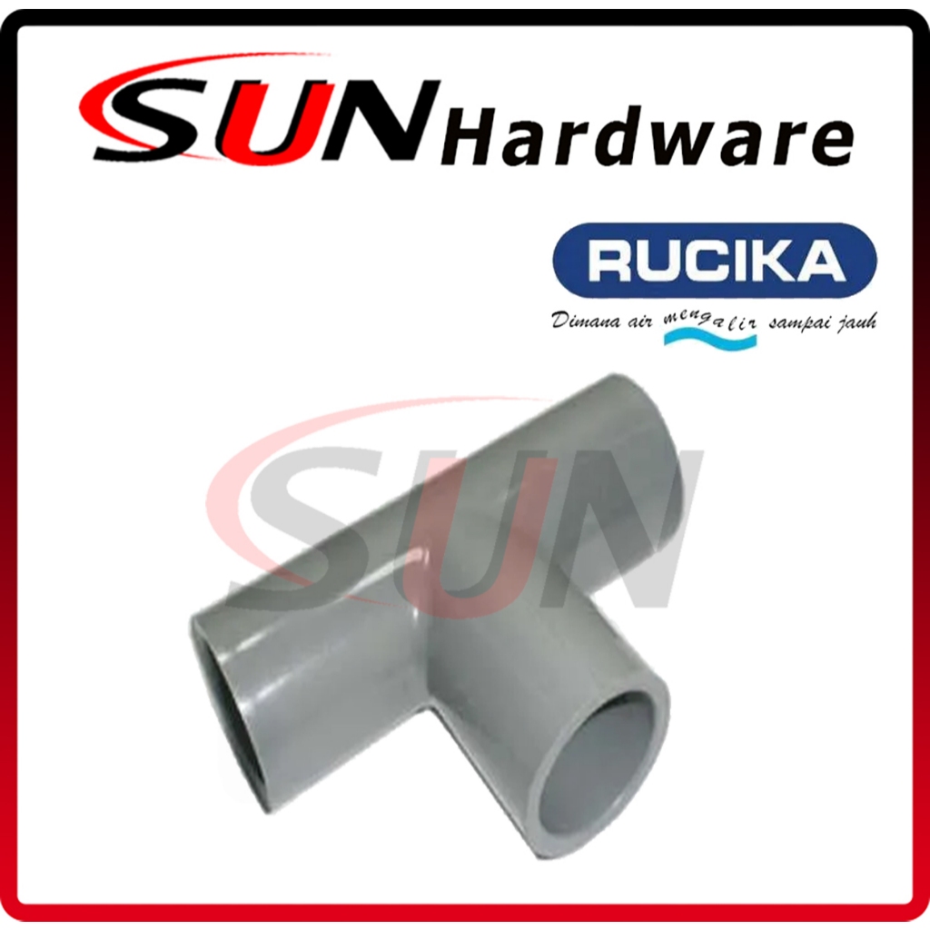 Jual Tee Pipa Pvc AW 1 1/2 Inch RUCIKA Sambungan Fitting Leter Te T ...