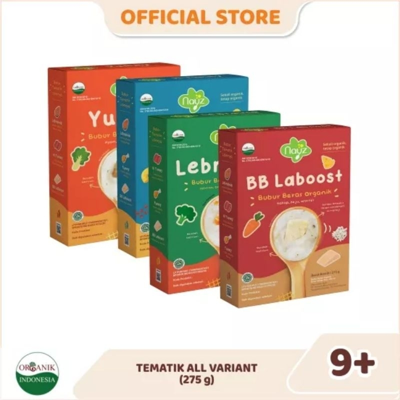 Jual Nayz Bubur Organik Tematik kemasan Box Yummy/ Lebrainia/ BB ...