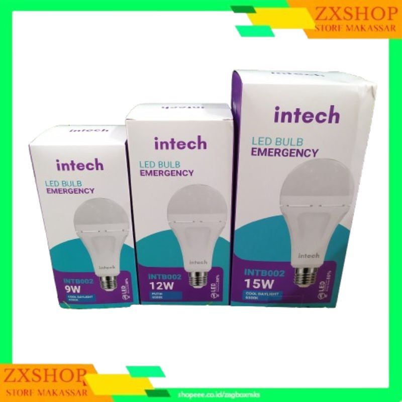 Jual INTECH Lampu LED Emergency AC 9W 12W 15W Cahaya Putih / Lampu ...