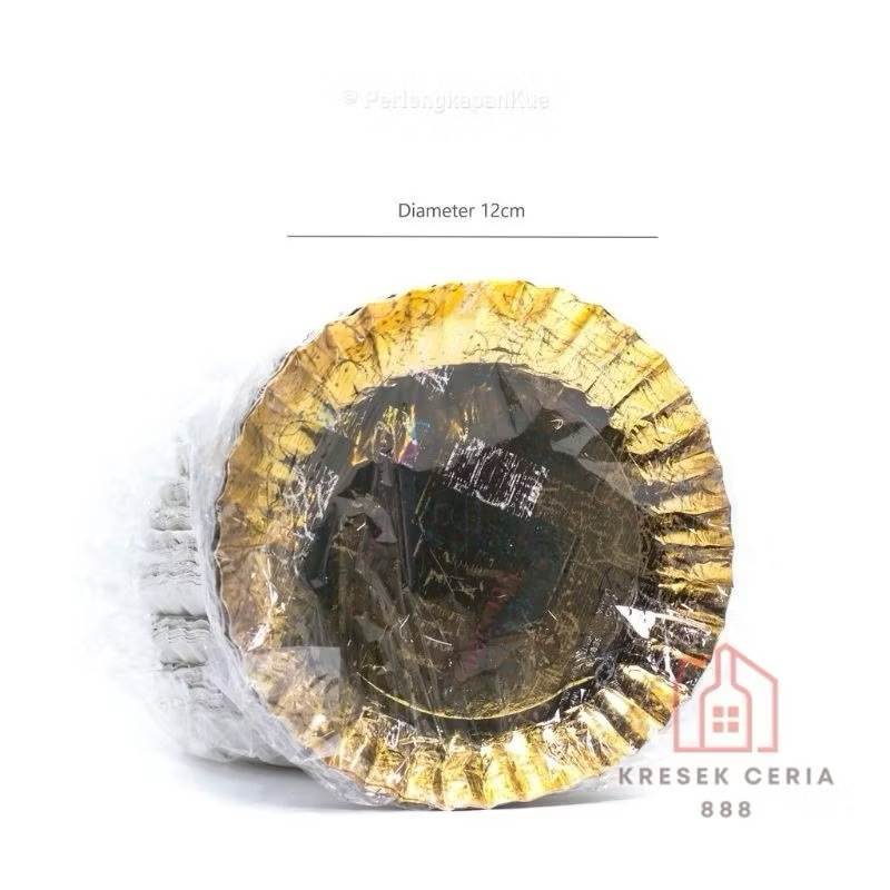 Jual PIRING MAS EKONOMIS KERTAS KUE CAKE TART ULANG TAHUN PAPER PLATE EMAS GOLD Perak Silver ...