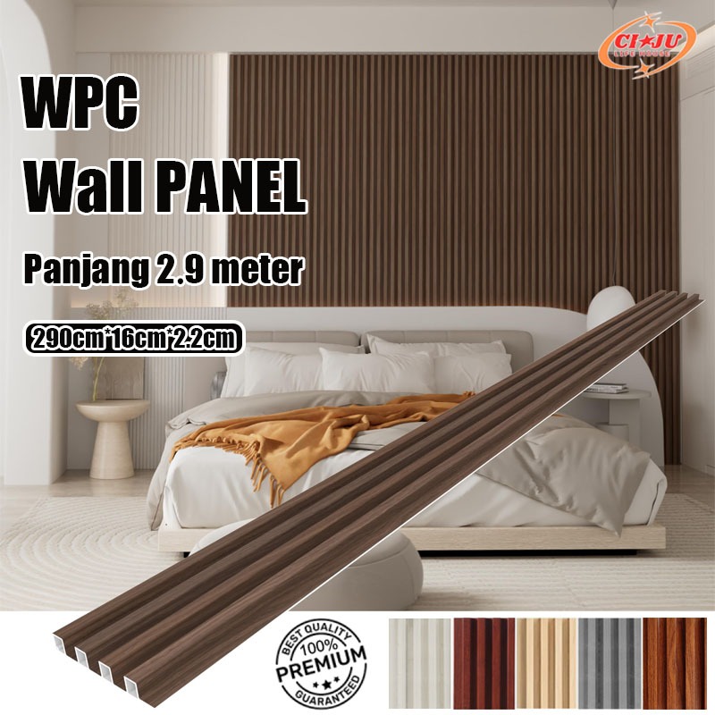 Jual Wood WPC Wall panel 2.9Meter x16cm Anti Rayap Dan Anti Air Wall panel pvc 3D Wallpanel pvc ...