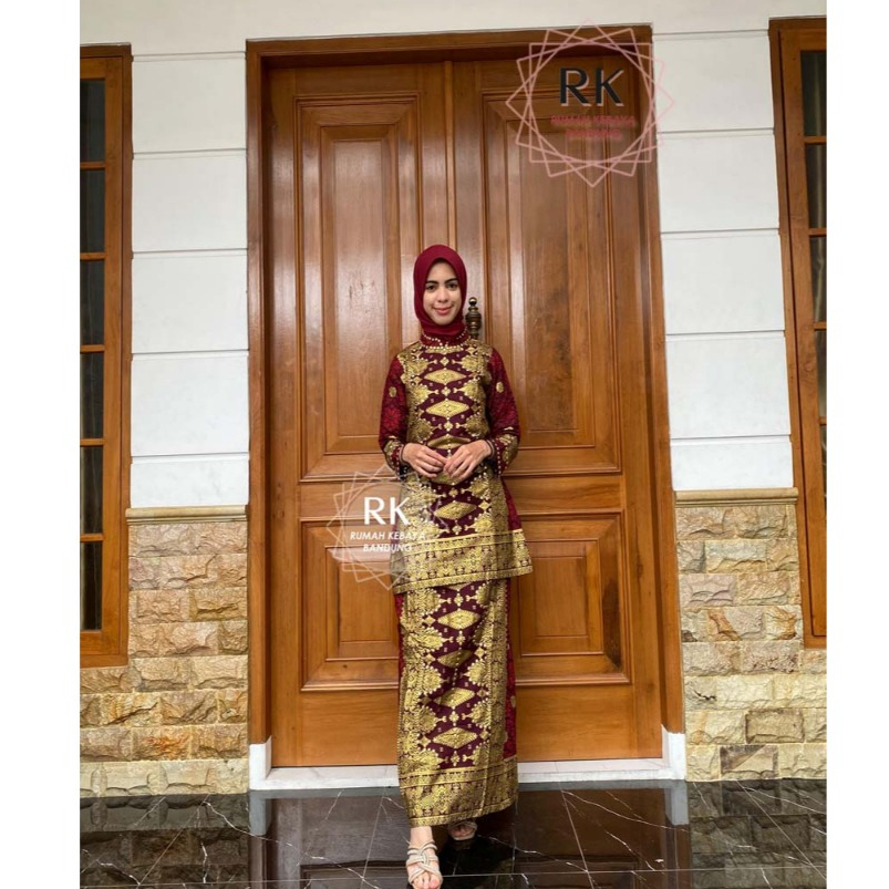 Jual SETELAN TUNIK PENDEK LURUS MOTIF SONGKET PRINTING BATIK JUPRI ...