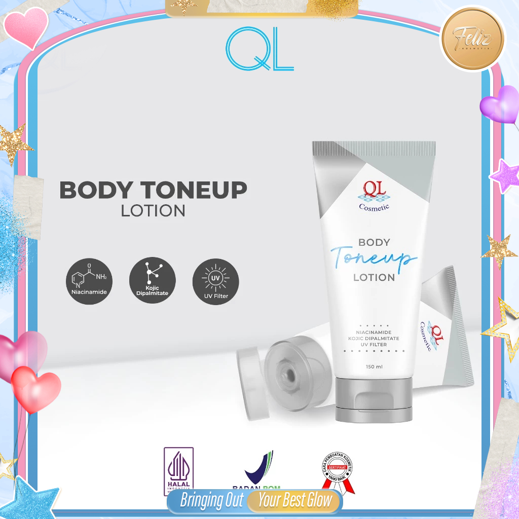 Jual * FELIZ * QL COSMETIC Body Tone Up Lotion 150ml | Shopee Indonesia
