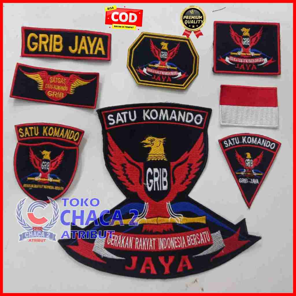 Jual LOGO ORMAS GRIB JAYA 1 SET BISA TAMBAHKAN BORDIRAN NAMA | Shopee ...