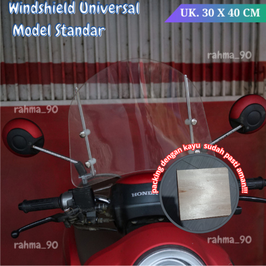 Jual Windshield Winsil Ukuran 30cm x 40 cm Tameng Angin Visor Visor ...