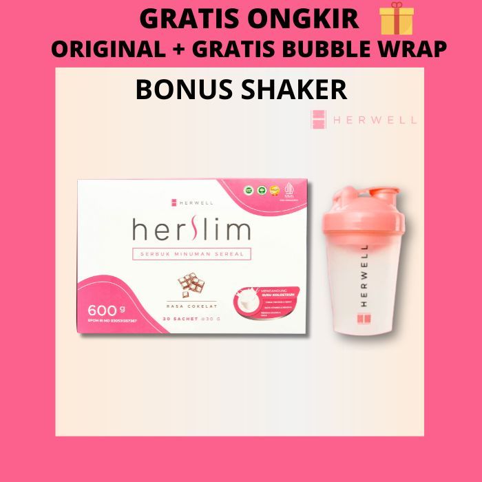 Jual HERSLIM 1 BOTOL ISI 20 SACHET MINUMAN SUPERFOOD HERWELL MEAL ...