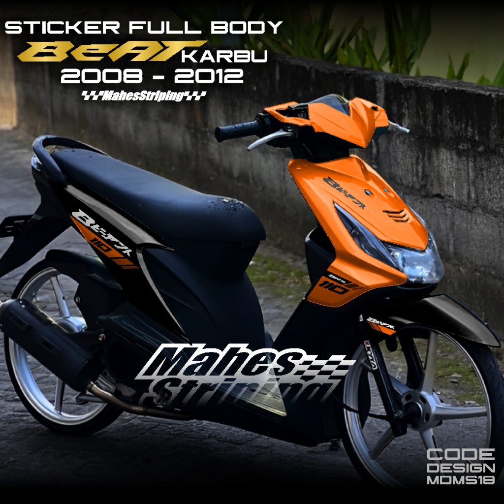 Jual ( COD ) Decal Sticker Beat Karbu 2008 2009 2010 2011 2012 Full ...
