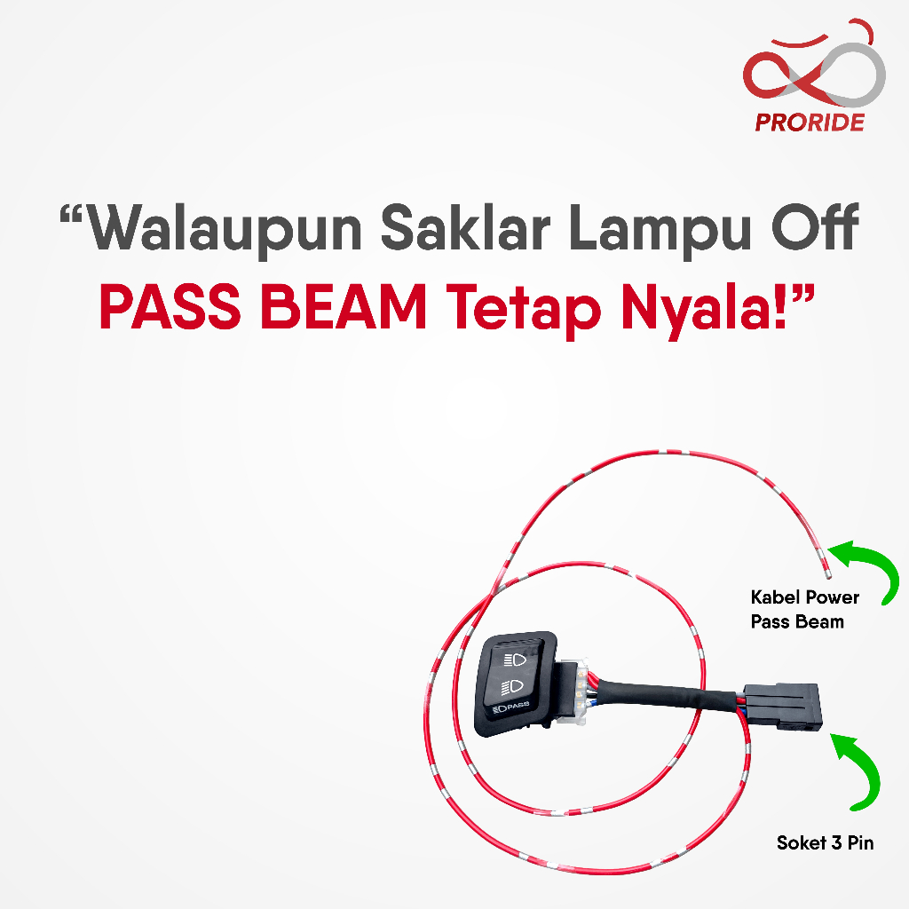 Jual Pass Beam 4 Pin Output 3 pin, Pass Beam Hitam, Merah Soket 3 Pin ...