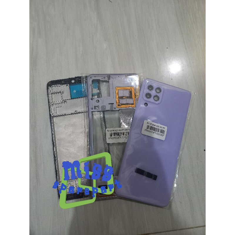 Jual Housing Casing Fullset Samsung A22 4G Backdoor Plus Bazel Frame ...
