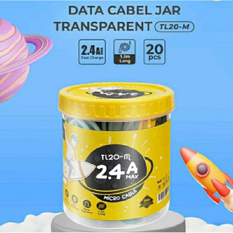 Jual Rexi TL20-M / TL20-C / TL20-L Cable Toples Micro/Type-C/Lightning ...