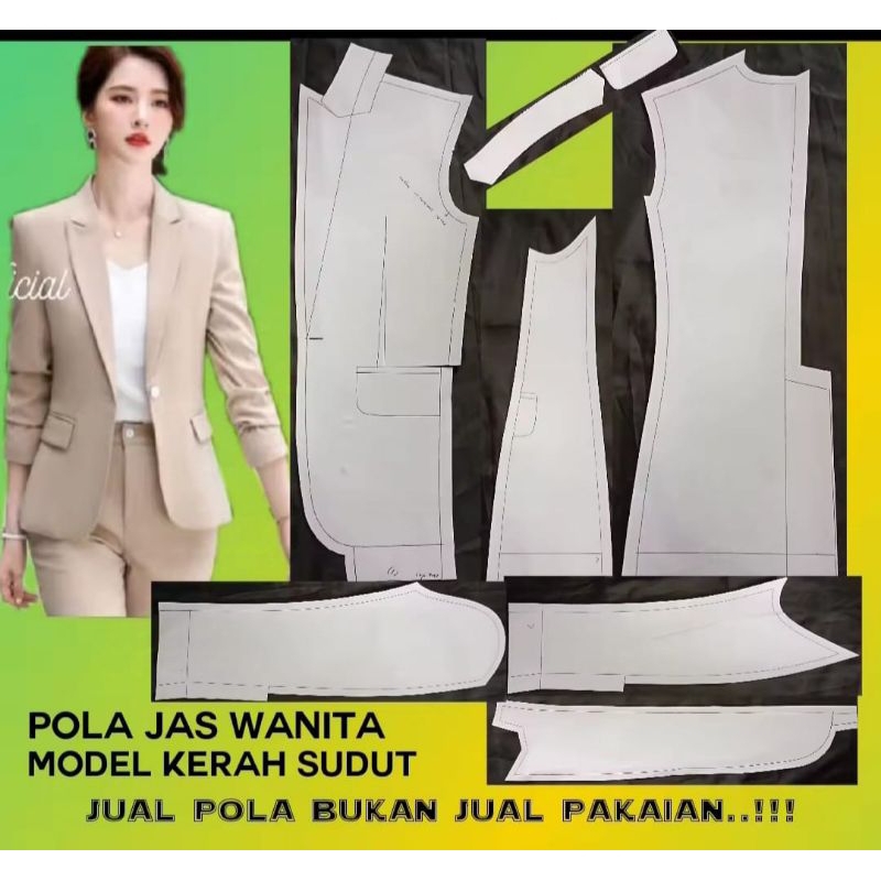 Jual Jual Pola Jas Wanita Model Kerah Sudut | Shopee Indonesia