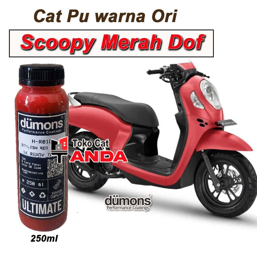 Jual Cat Pu Scoopy Merah Dof - Stylish Red matt Scoopy - Dumons ...