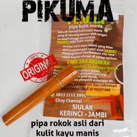 Jual PIKUMA pipa rokok 100% asli dari kulit kayu manis | Shopee Indonesia