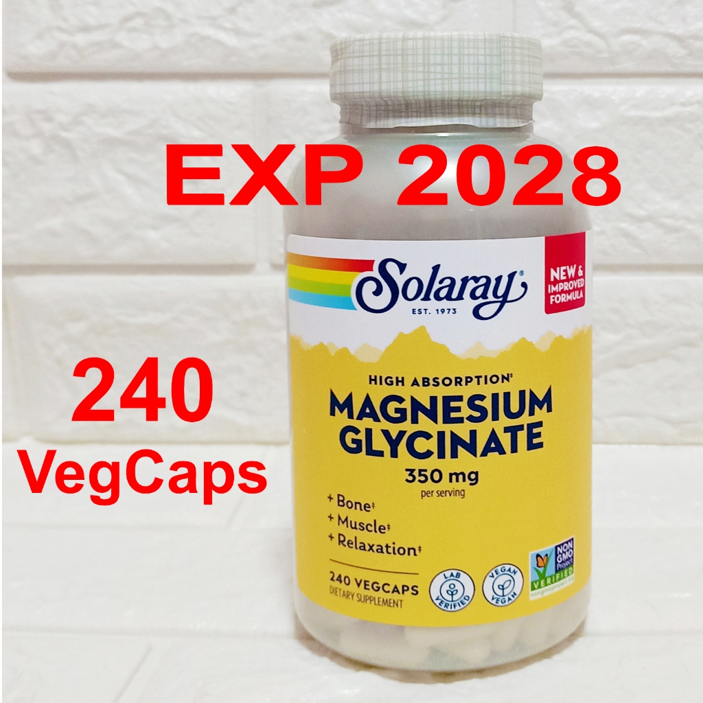 Jual Solaray Magnesium Glycinate 350 mg 240 VegCaps High Absorption ...
