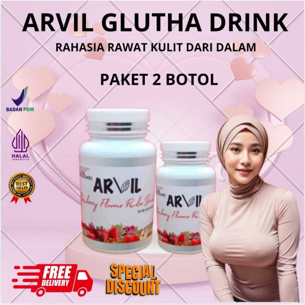 Jual Paket 2 Arvil Glutha Collagen Drink Original Infus Whitening ...