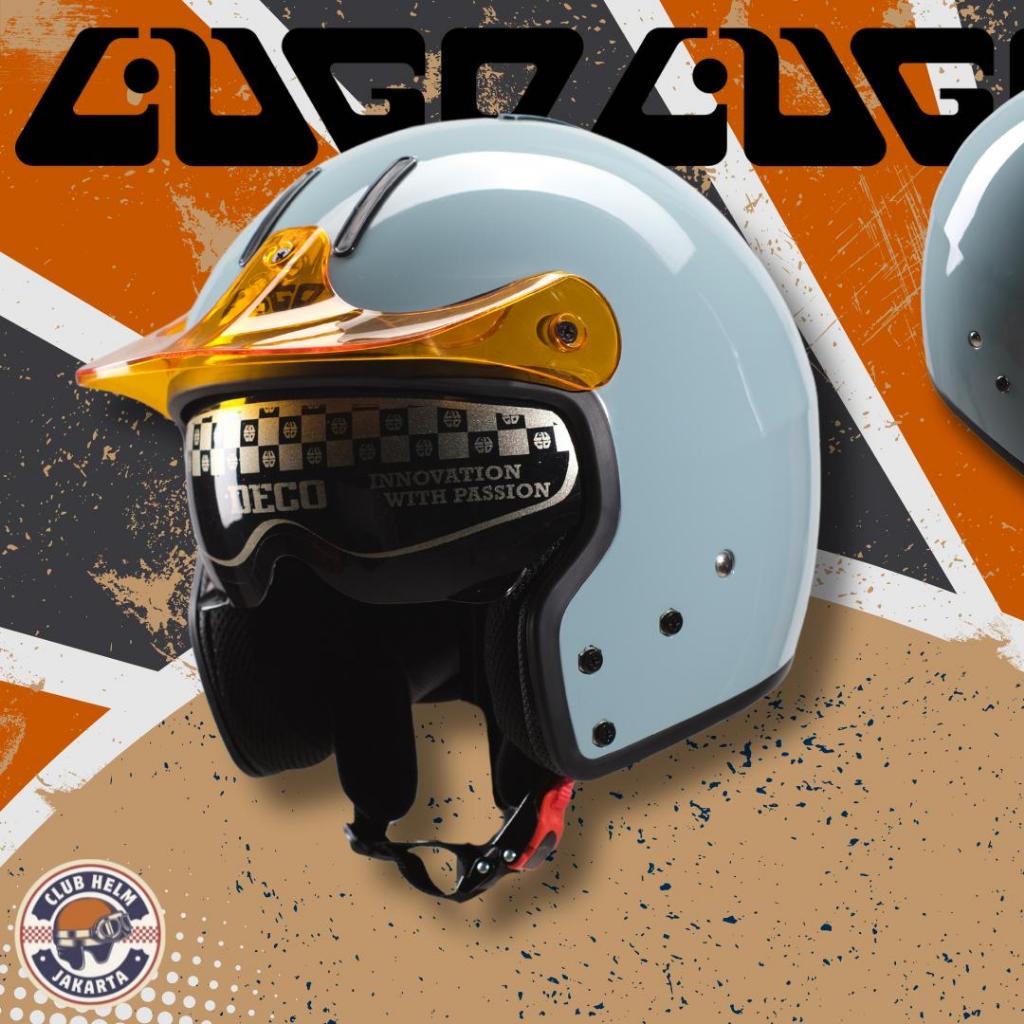 Jual Helm Dewasa SNI Lugo Deco Unisex Cowo Cewe Classsic Retro Jadul ...