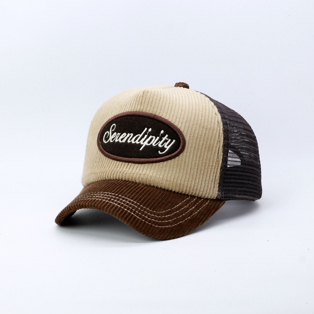 Jual TOPI TRUCKER HAT LIDAH PENDEK BAHAN CORDUROY DARK BROWN ...