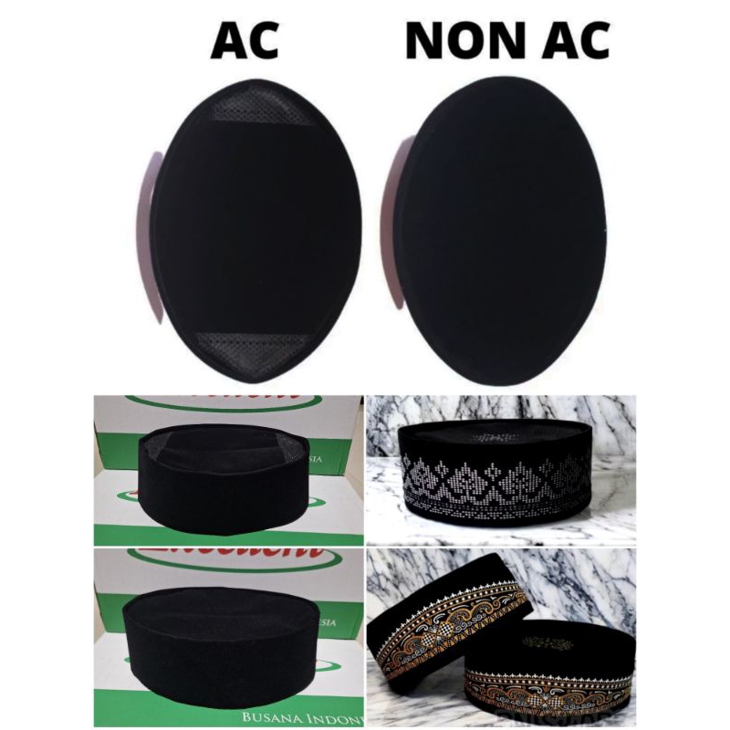 Jual Peci Songkok Kopyah Kopiah Hitam Model Polos atau AC Ukuran Anak ...