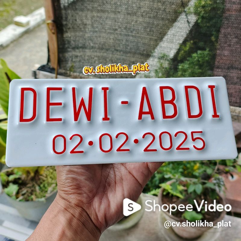 Jual Custom Plat Nama Untuk Motor Ukuran Minimalis (1pcs) | Shopee ...