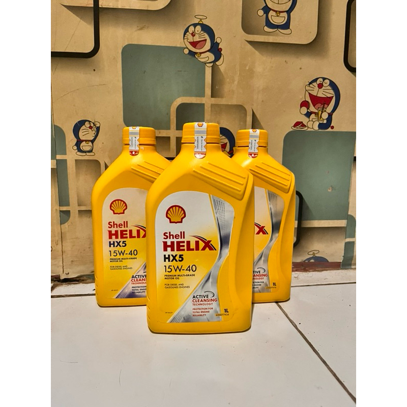 Jual (PAKET 3 BOTOL )Oli Shell Helix HX5 15W-40 1L Original | Shopee ...