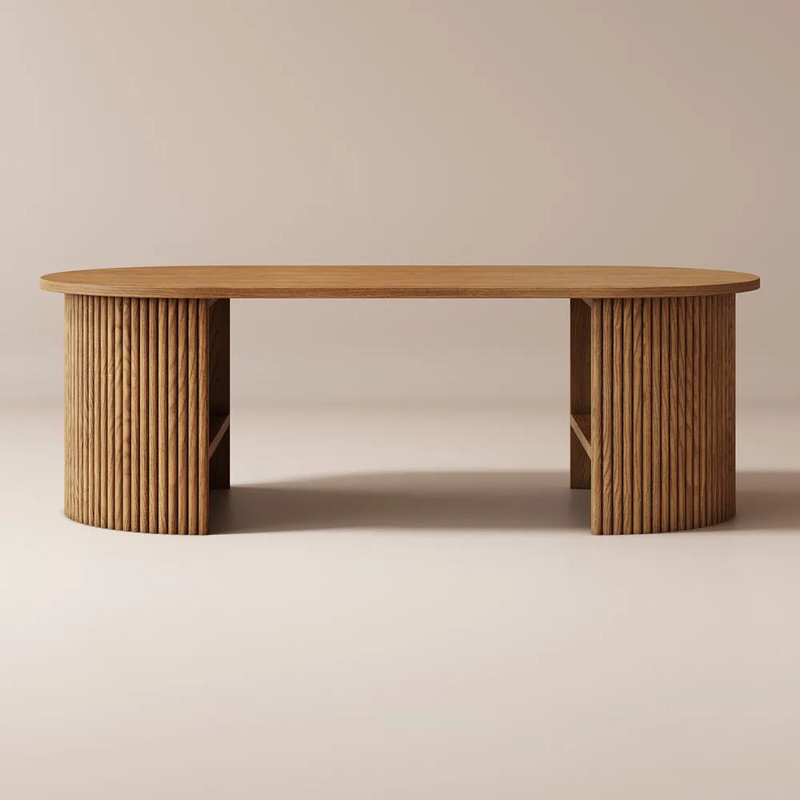 Jual Meja Bar Minimalis Salur Rolf Oval Wood | Shopee Indonesia