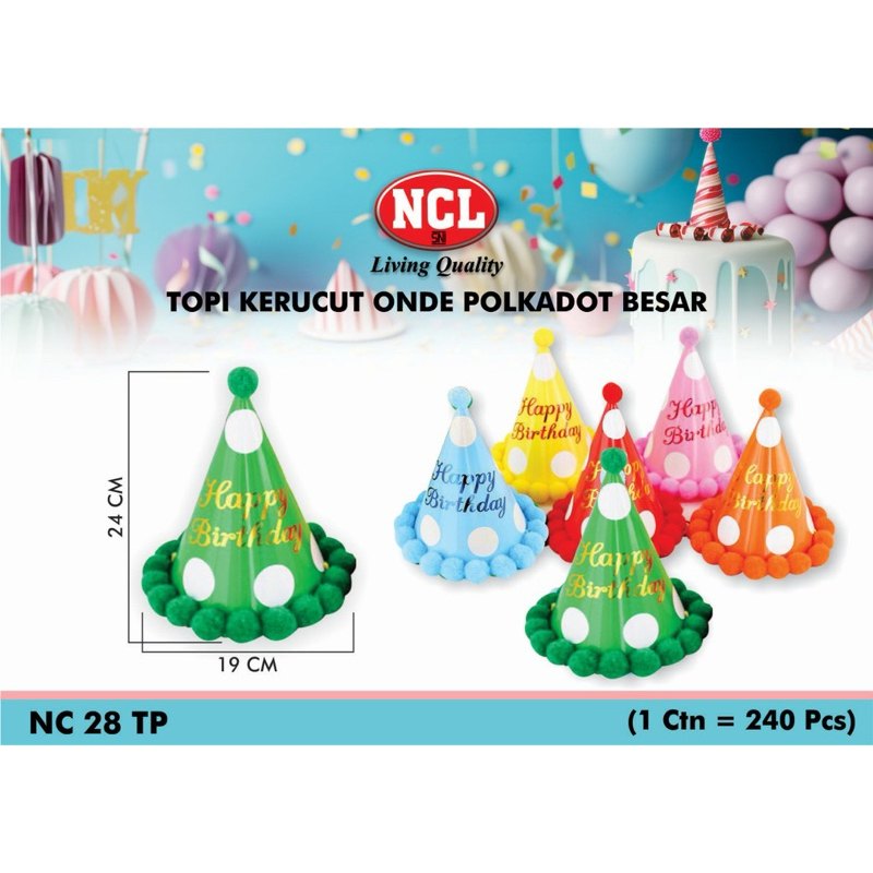 Jual Topi Ultah/Topi kertas/Topi ulang tahun/Topi kertas lipat/Topi NCL ...