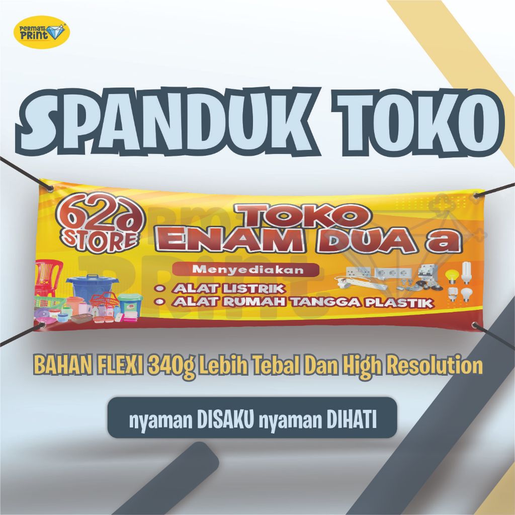 Jual Spanduk Toko Meteran Murah Free Design / Spanduk Toko Kelontong ...