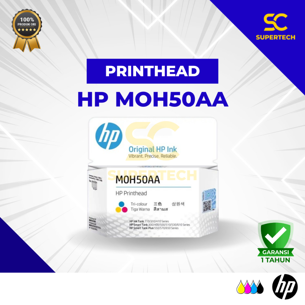Jual HP Print Head / Printhead MOH50AA for Smart Tank & Ink Tank (Color ...