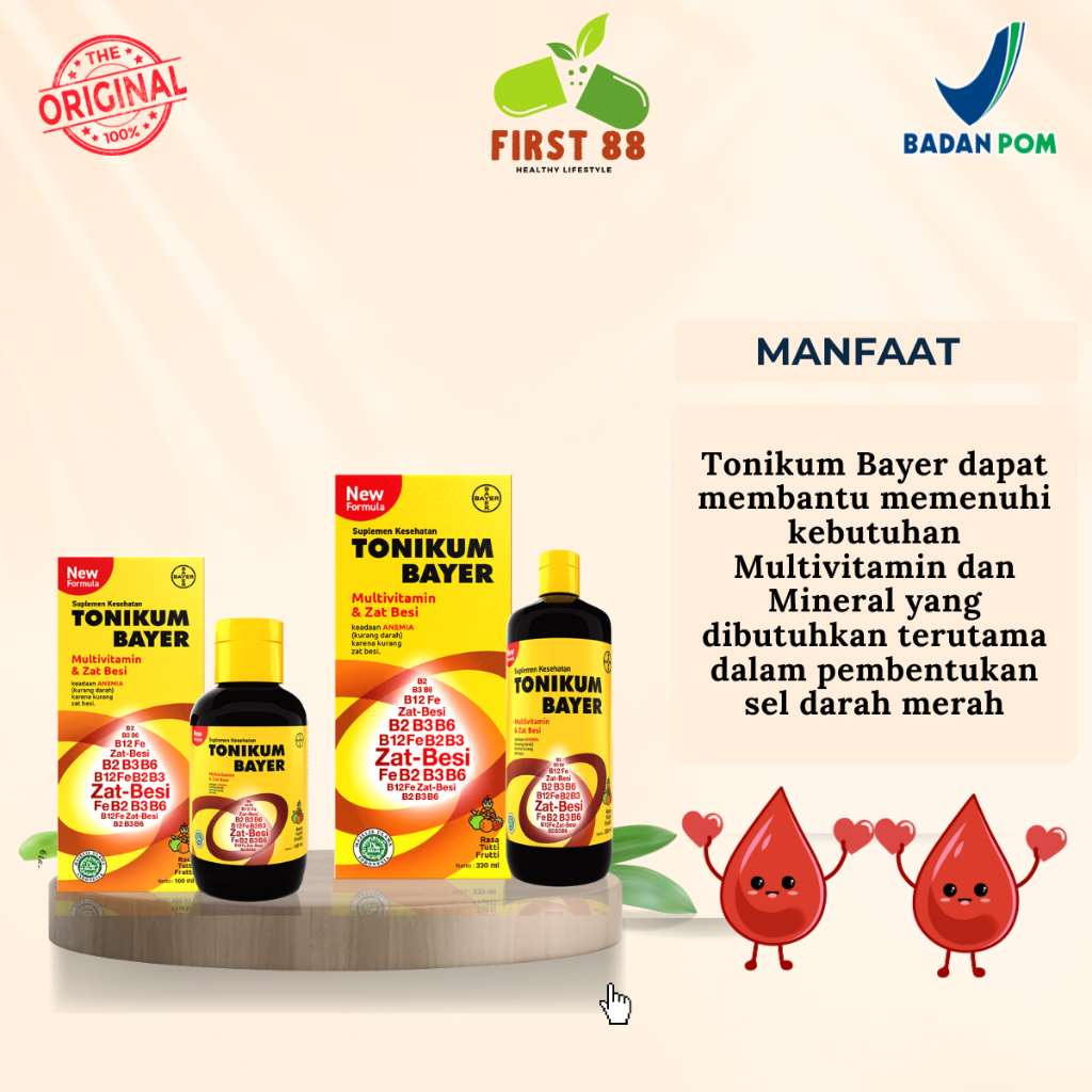 Jual TONIKUM BAYER Multivitamin 100ML//330ML | Shopee Indonesia