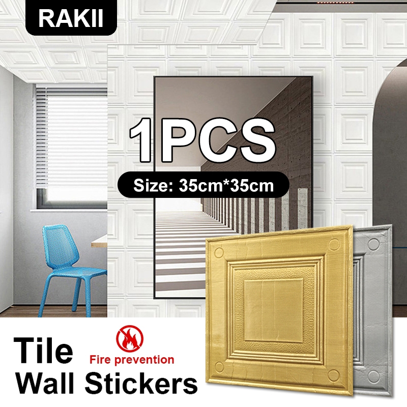 Jual Wallpaper Stiker Dinding 3D/Dekorasi Dinding Busa Busa/Stiker ...