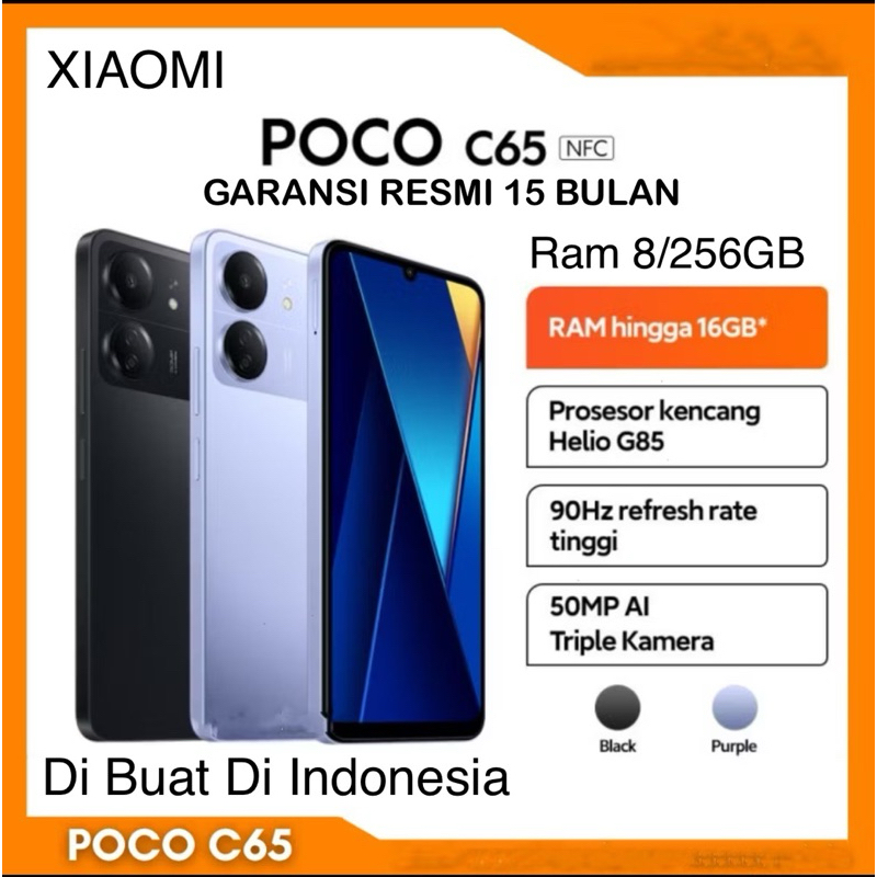 Jual xiaomi poco C65 Nfc 8/256GB Garansi Resmi 15 Bulan | Shopee Indonesia